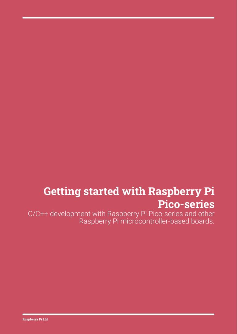Getting Started with Raspberry Pi Pico-series – C/C++ development with Raspberry Pi Pico-series ...
